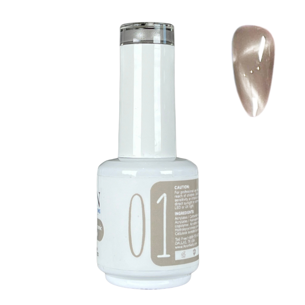 AEON NUDE SHADE CERAMIC CAT EYE GEL 15ml #01 – Luminous Beauty Supply