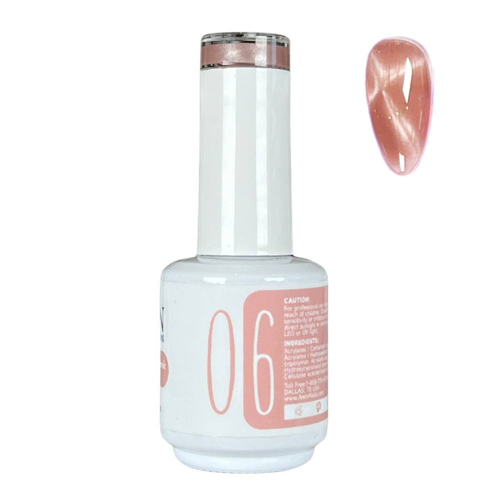 AEON NUDE SHADE CERAMIC CAT EYE GEL 15ml #06 – Luminous Beauty Supply
