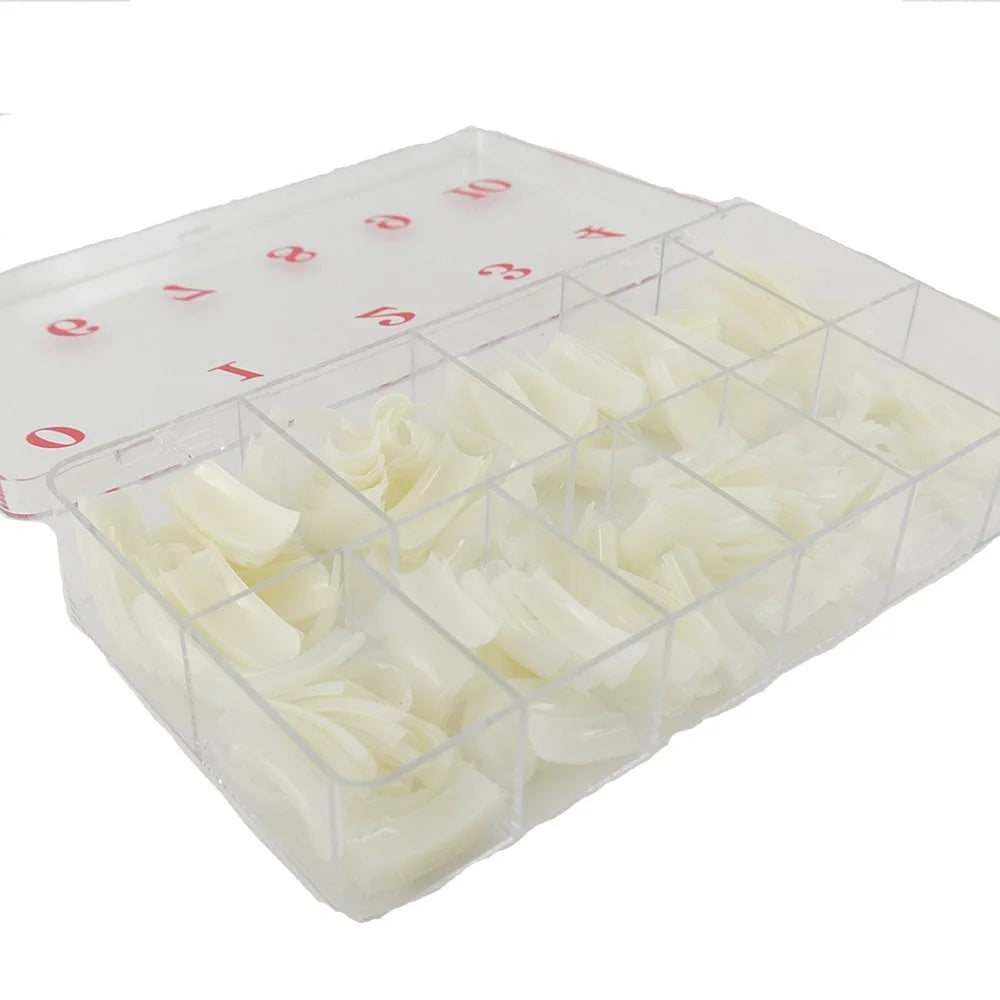 NATURAL TIP BOX full size 0-10 (550 tips) – Luminous Beauty Supply