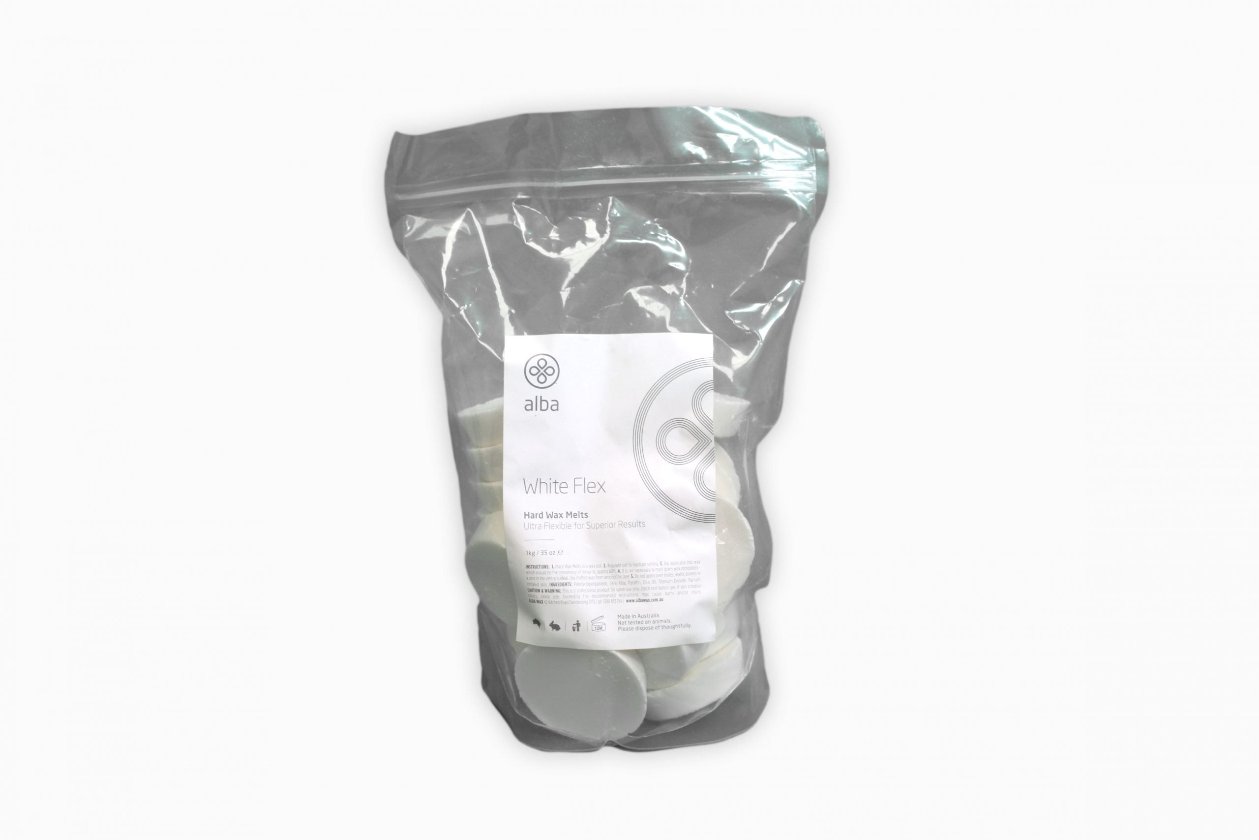 Alba White Flex Hard Wax Melts Ultra Flexible For Superior Results 1Kg ...